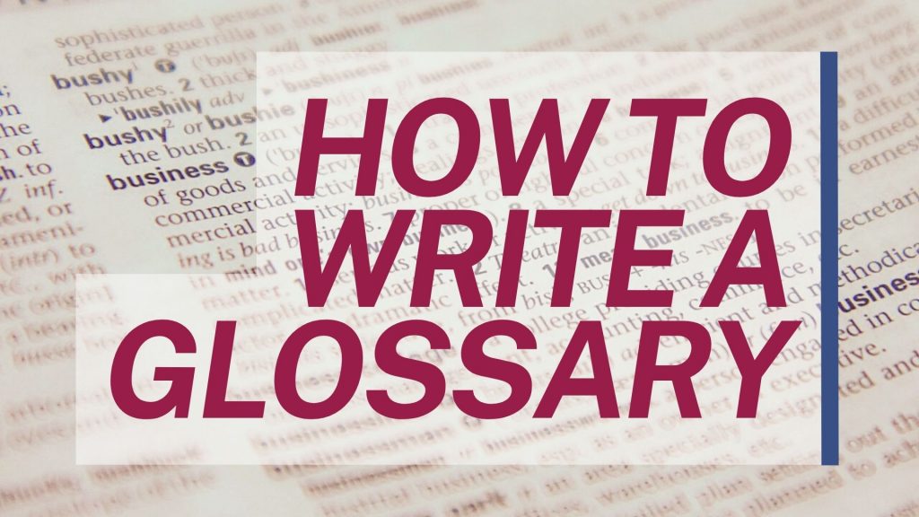 How To Write A Glossary Perfectly | Student Homework Help